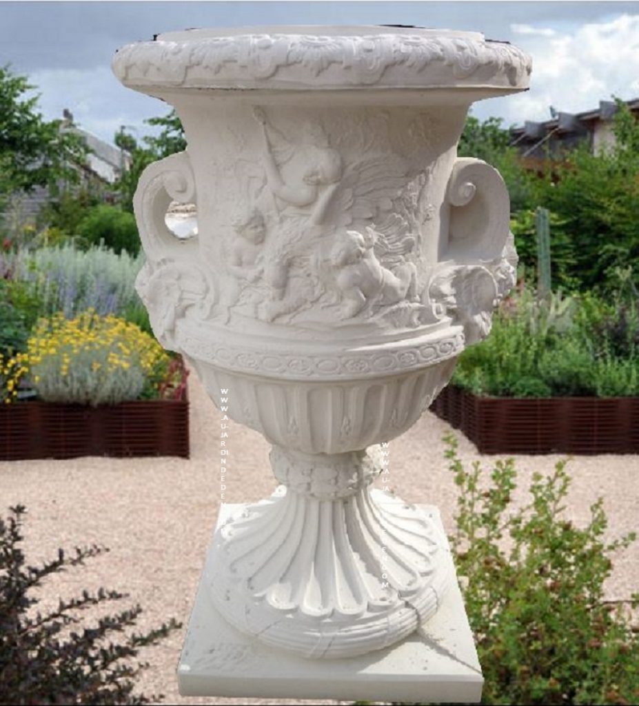 VASE GÉANT EN PIERRE RECONSTITUÉE F F GÉANT-A | Au Jardin D'eden