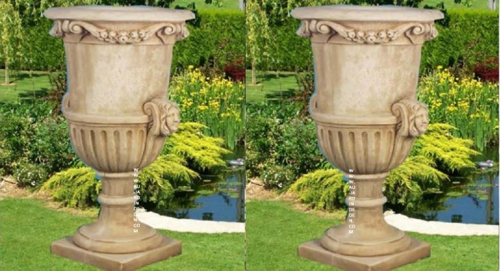 VASES ROND EN PIERRE RECONSTITUÉE F F 702-A | Au Jardin D'eden